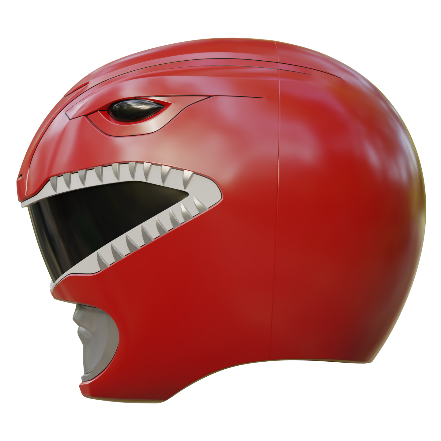 Red Ranger MMPR Helmet - 3D Print Model – Wireframe