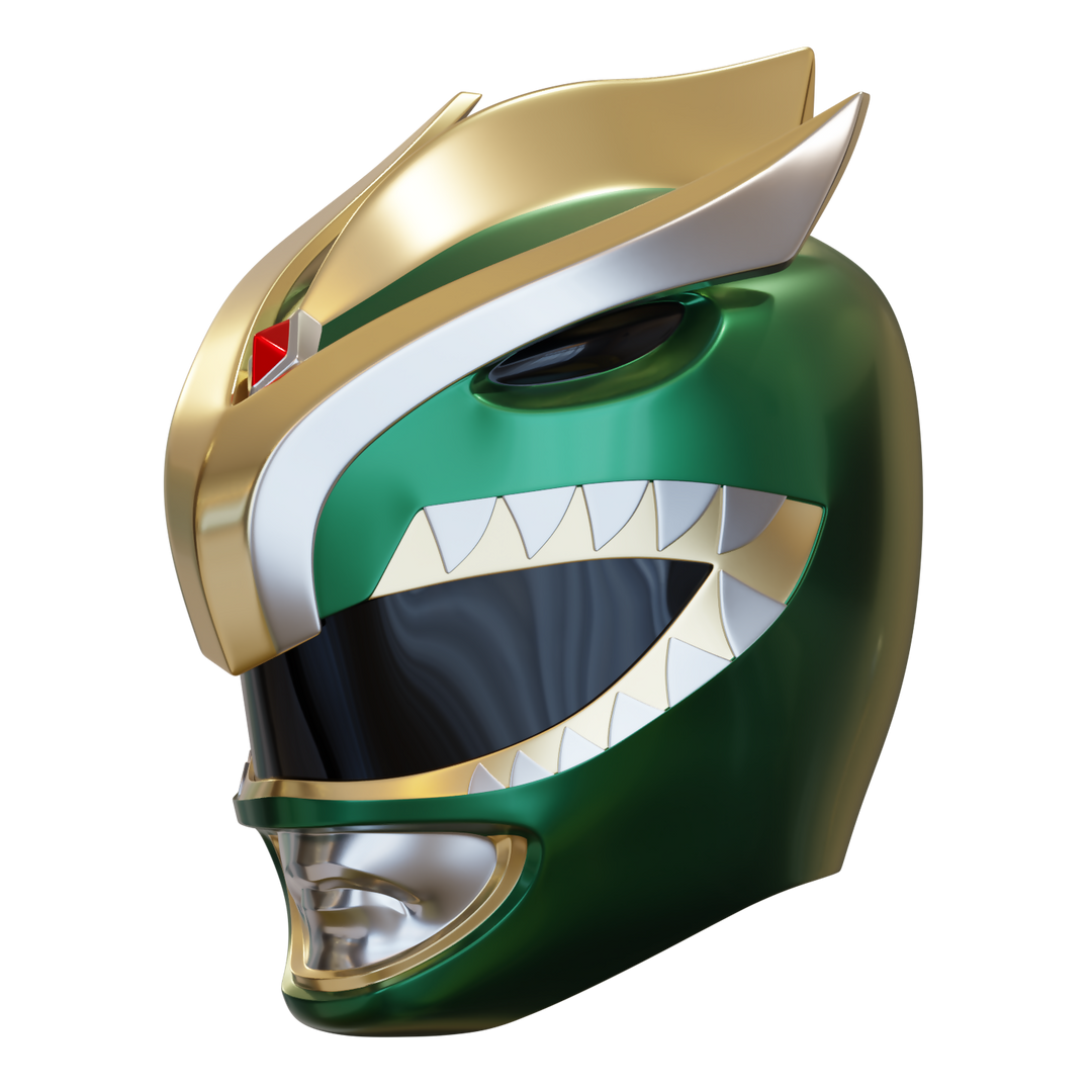 Green Ranger V2 Helmet - 3D Print Model – Wireframe