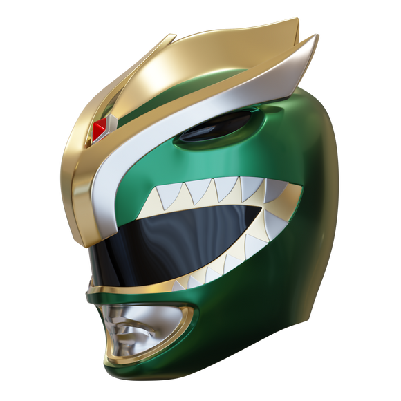 Green Ranger V2 Helmet - 3D Print Model – Wireframe