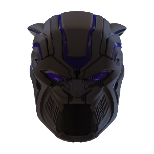 Black Panther Shadow Physics Helmet - 3D Print Model – Wireframe