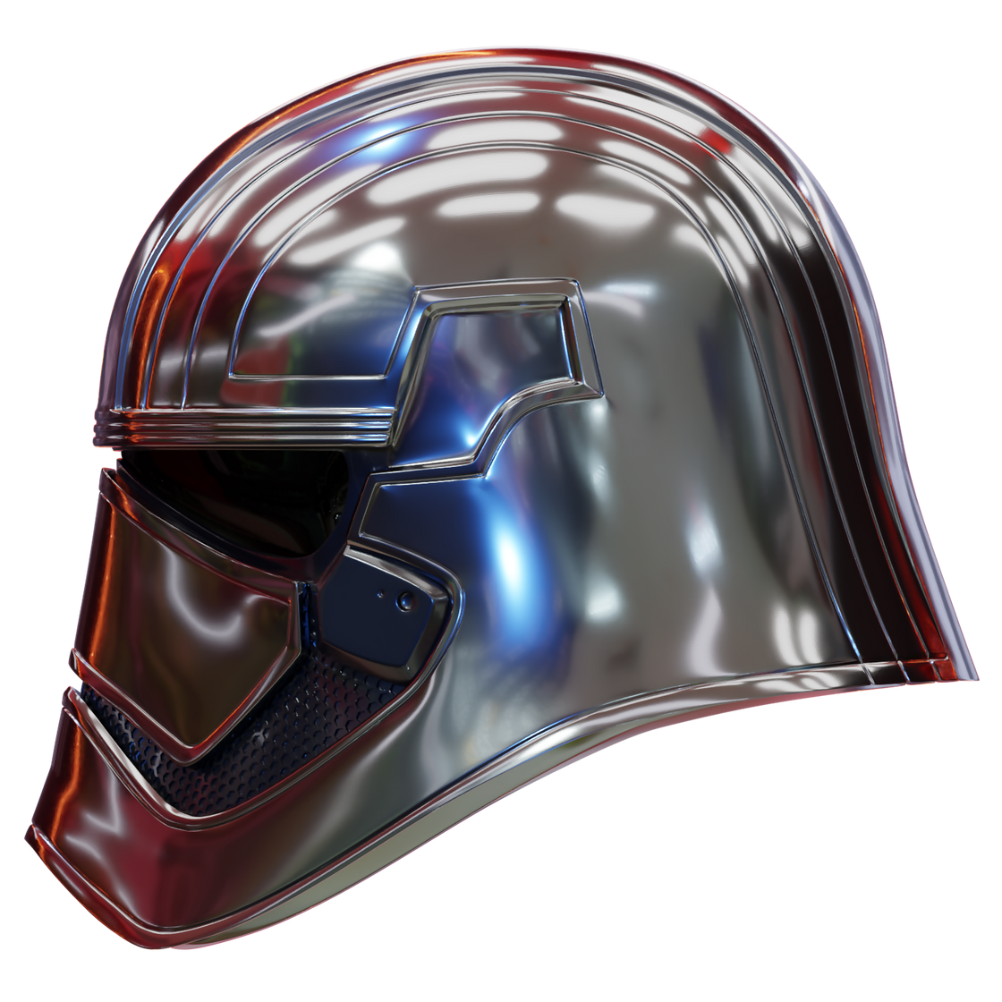 Captain Phasma Helmet - 3D Print Model – Wireframe