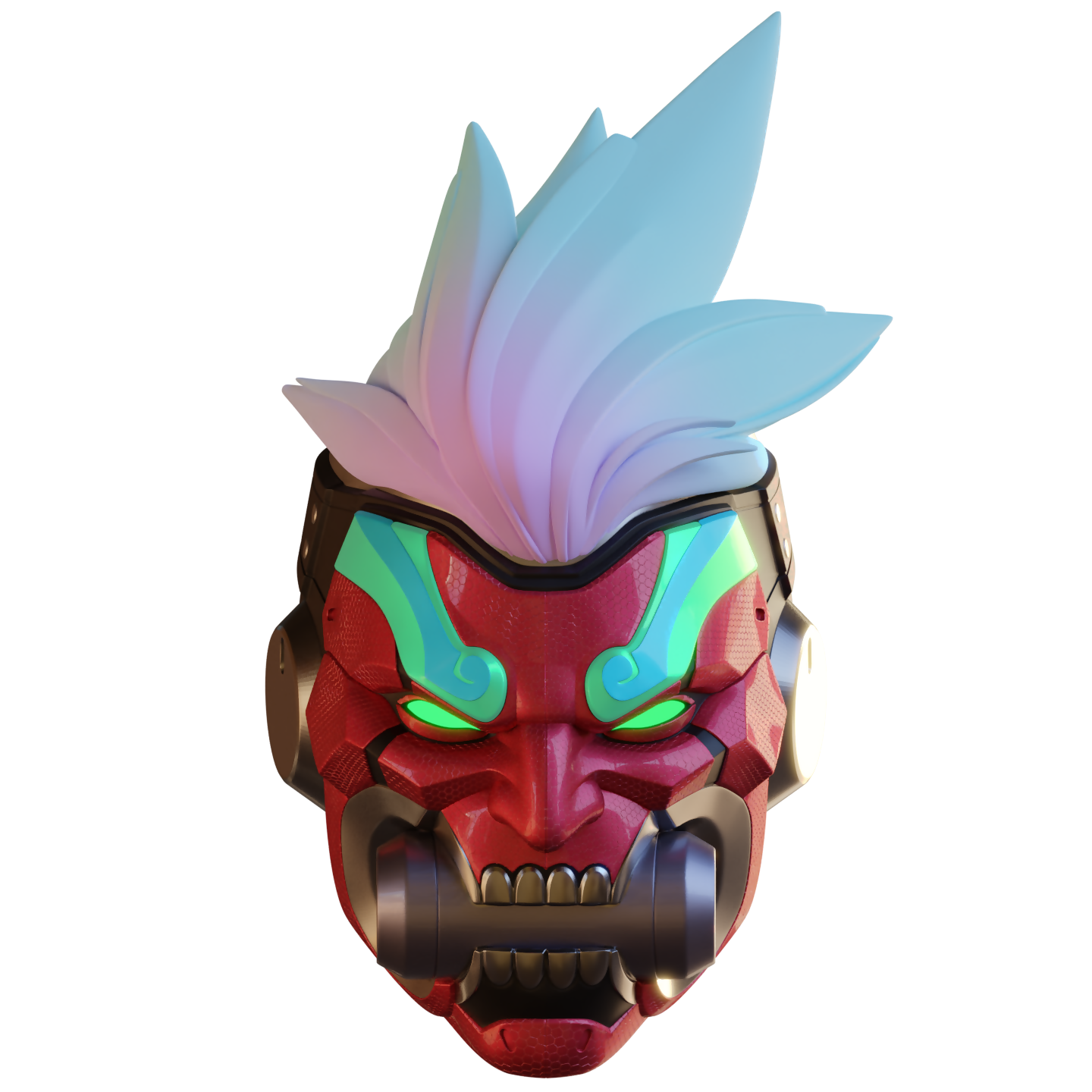 Motorized Overwatch Cyberdemon Genji Helmet - 3D Print Model – Wireframe