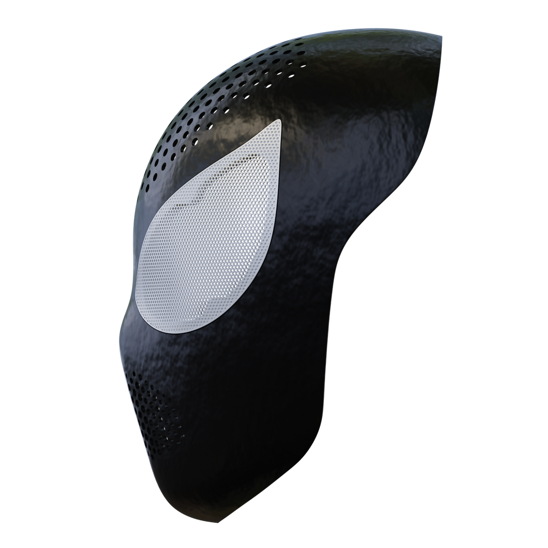 PS5 Black Suit Faceshell 3D Model – Wireframe