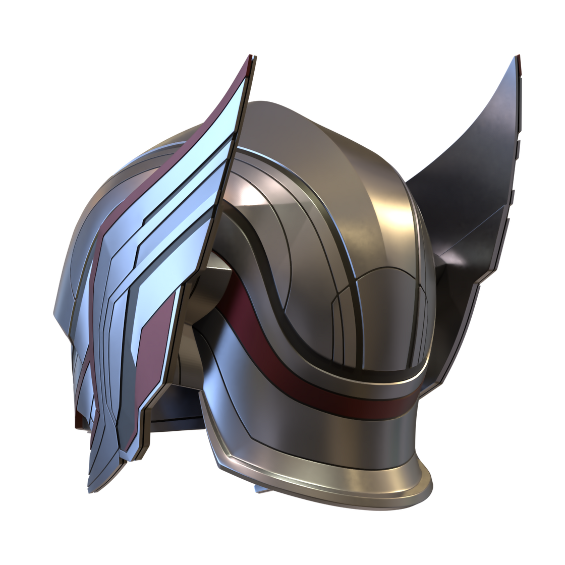 Jane Foster Mighty Thor Helmet - 3D Print Model – Wireframe