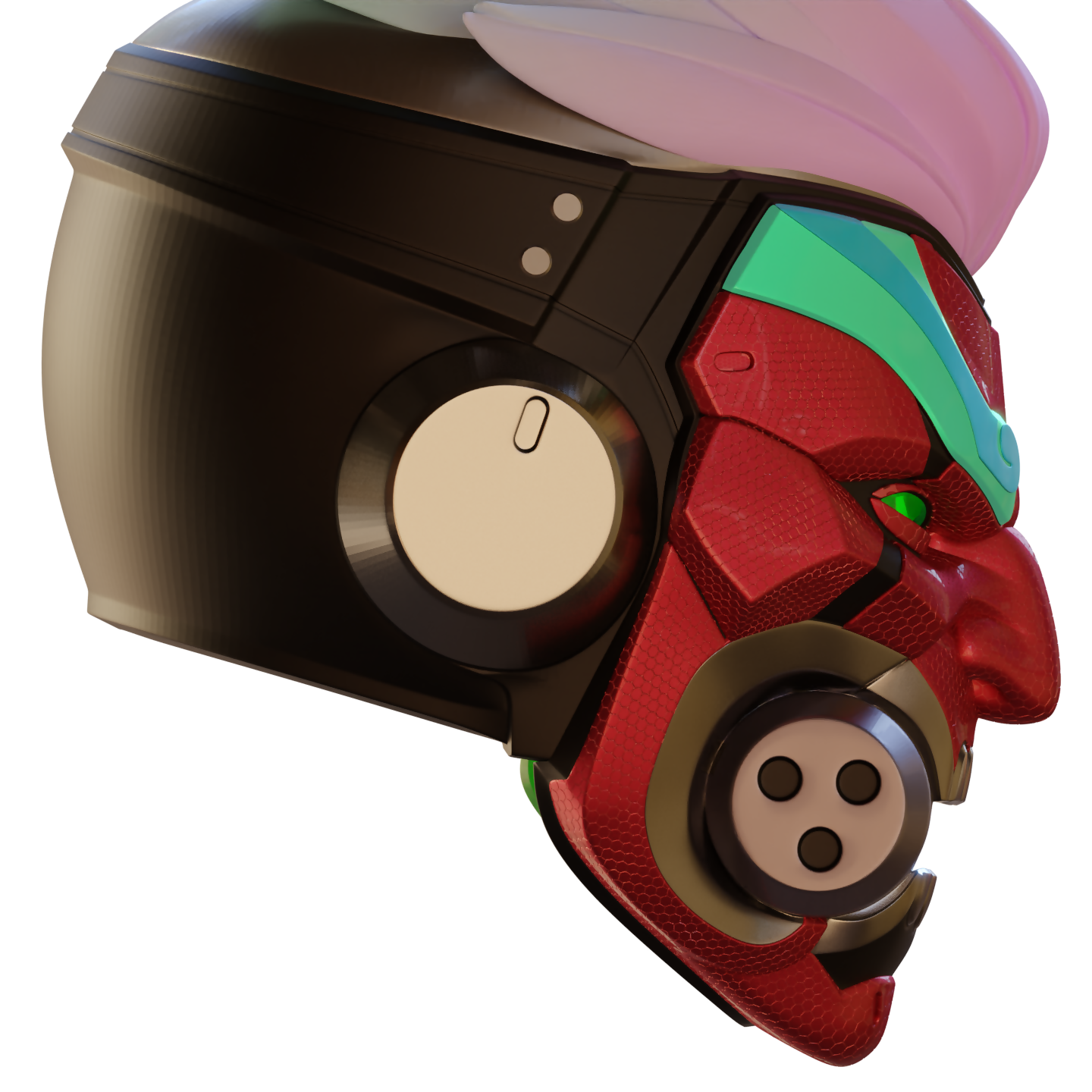 Motorized Overwatch Cyberdemon Genji Helmet - 3D Print Model – Wireframe