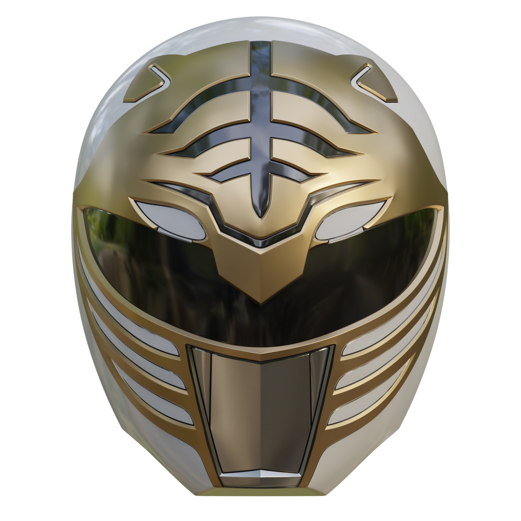 White Ranger MMPR Helmet - 3D Print Model – Wireframe