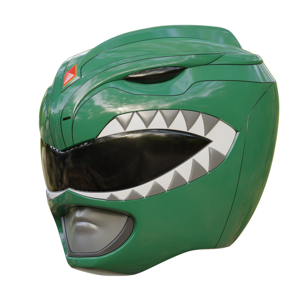 Green Ranger MMPR Helmet - 3D Print Model – Wireframe