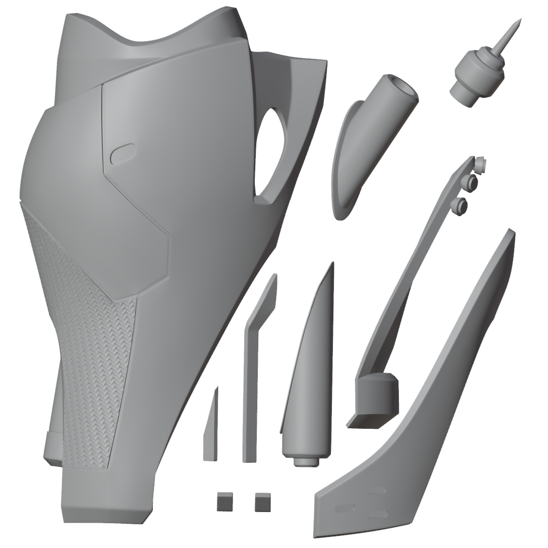 Widowmaker Gauntlet - 3D Print Model – Wireframe