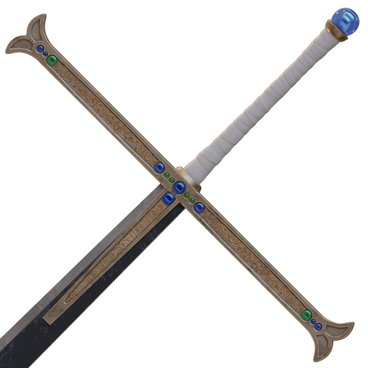 Mihawk "Yoru" Sword - One Piece - 3D Print Model – Wireframe
