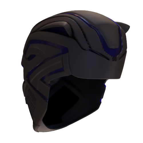 Black Panther Shadow Physics Helmet - 3D Print Model – Wireframe