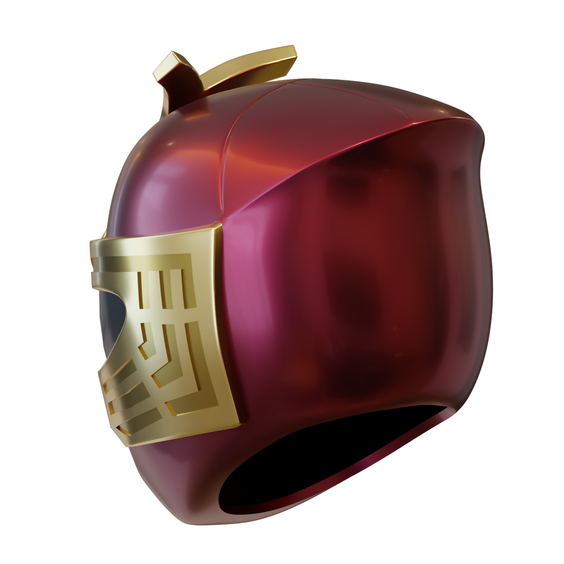 Crimson Thunder Ranger Helmet - 3D Print Model – Wireframe