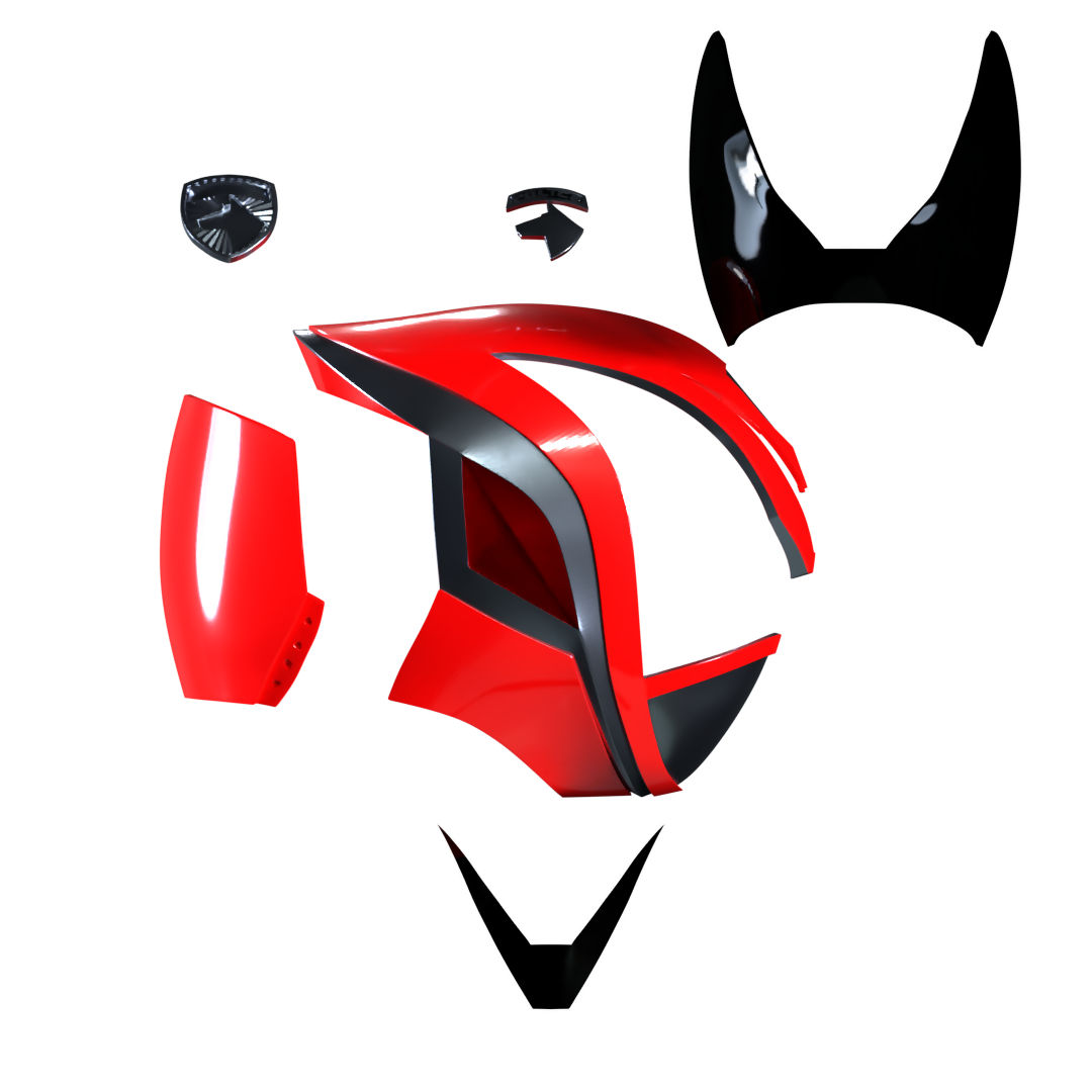 SPD Red Ranger Helmet - 3D Print Model – Wireframe