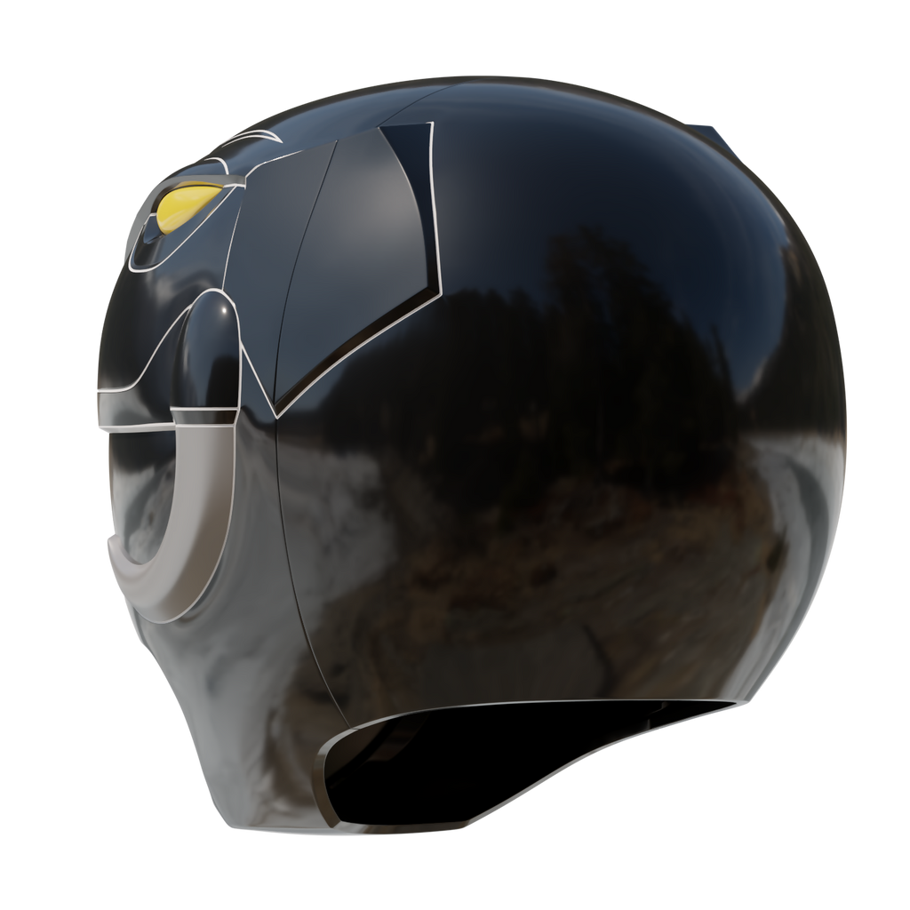 Black Ranger MMPR Helmet - 3D Print Model – Wireframe