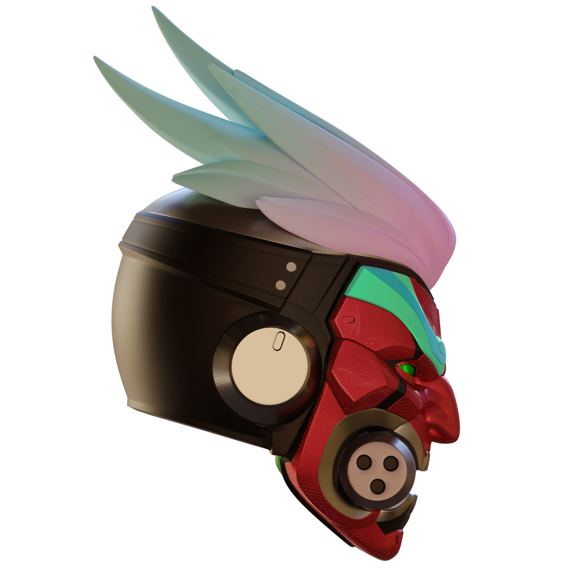 Motorized Overwatch Cyberdemon Genji Helmet - 3D Print Model – Wireframe
