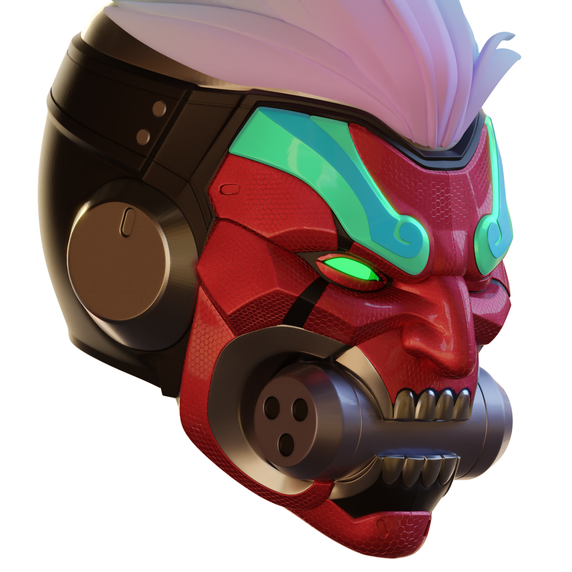 Motorized Overwatch Cyberdemon Genji Helmet - 3D Print Model – Wireframe