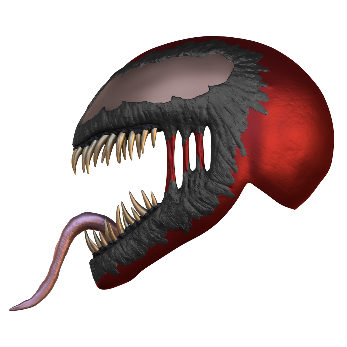 Carnage Helmet - 3D Print Model – Wireframe