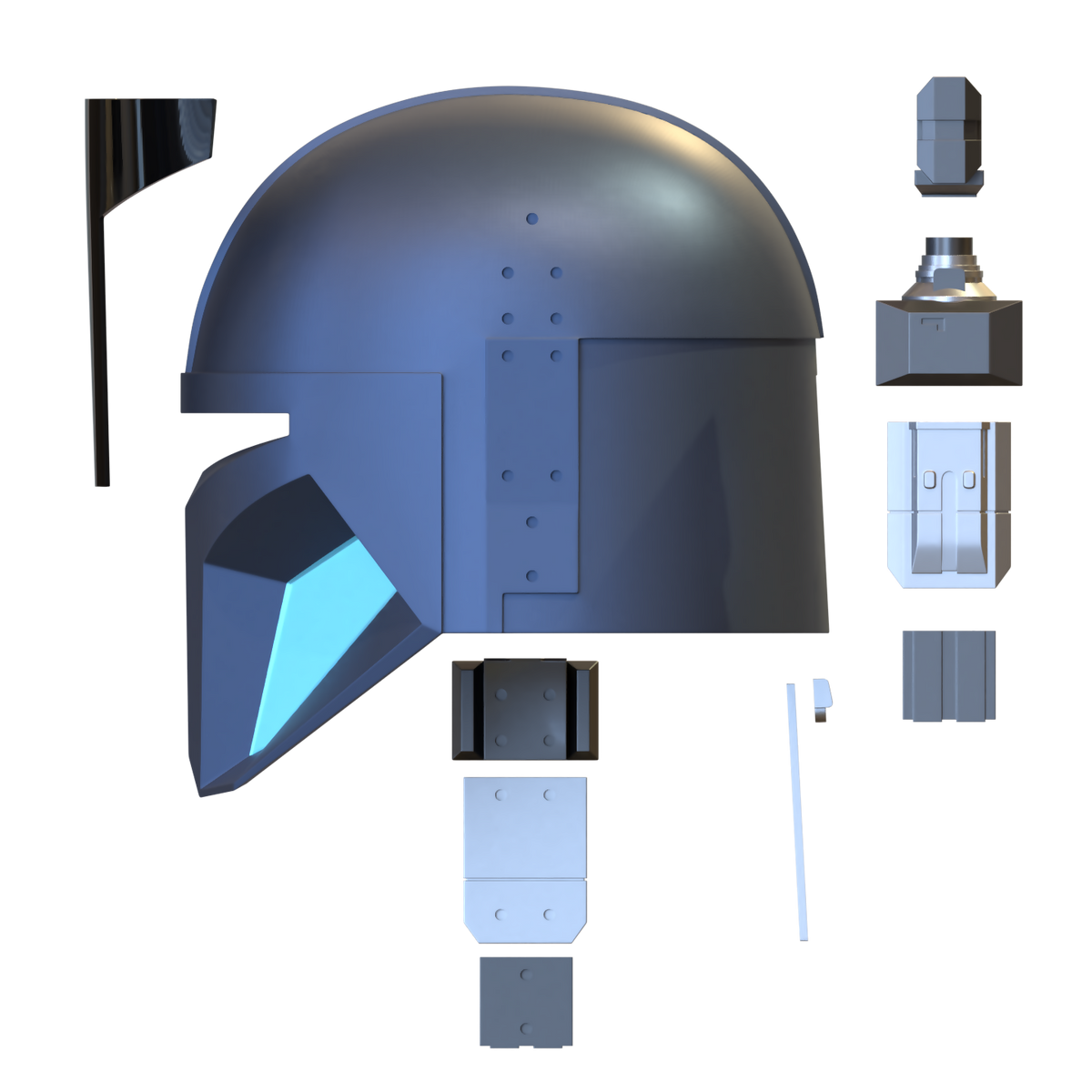 Paz Vizsla Helmet - 3D Print Model – Wireframe