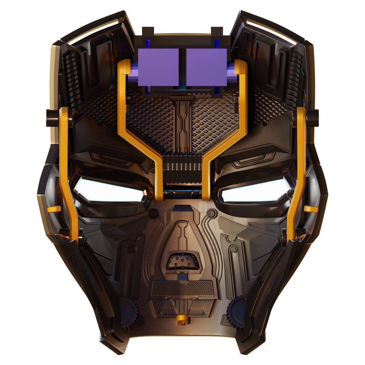 Motorized Walsh3D Ironman Mark 46 / 47 V3 Helmet 3D Print Model – Wireframe