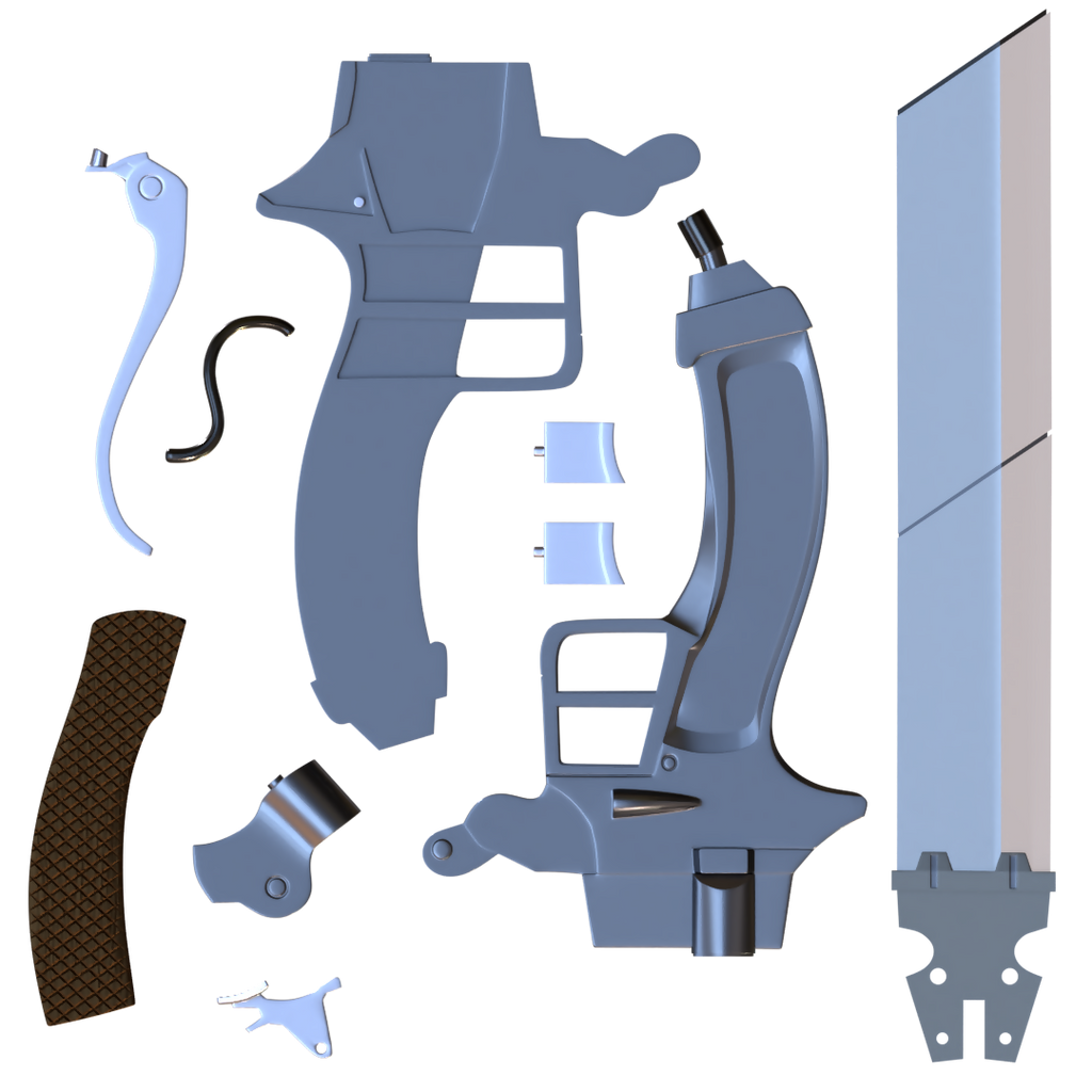 ODM gear sword 3D Model – Wireframe