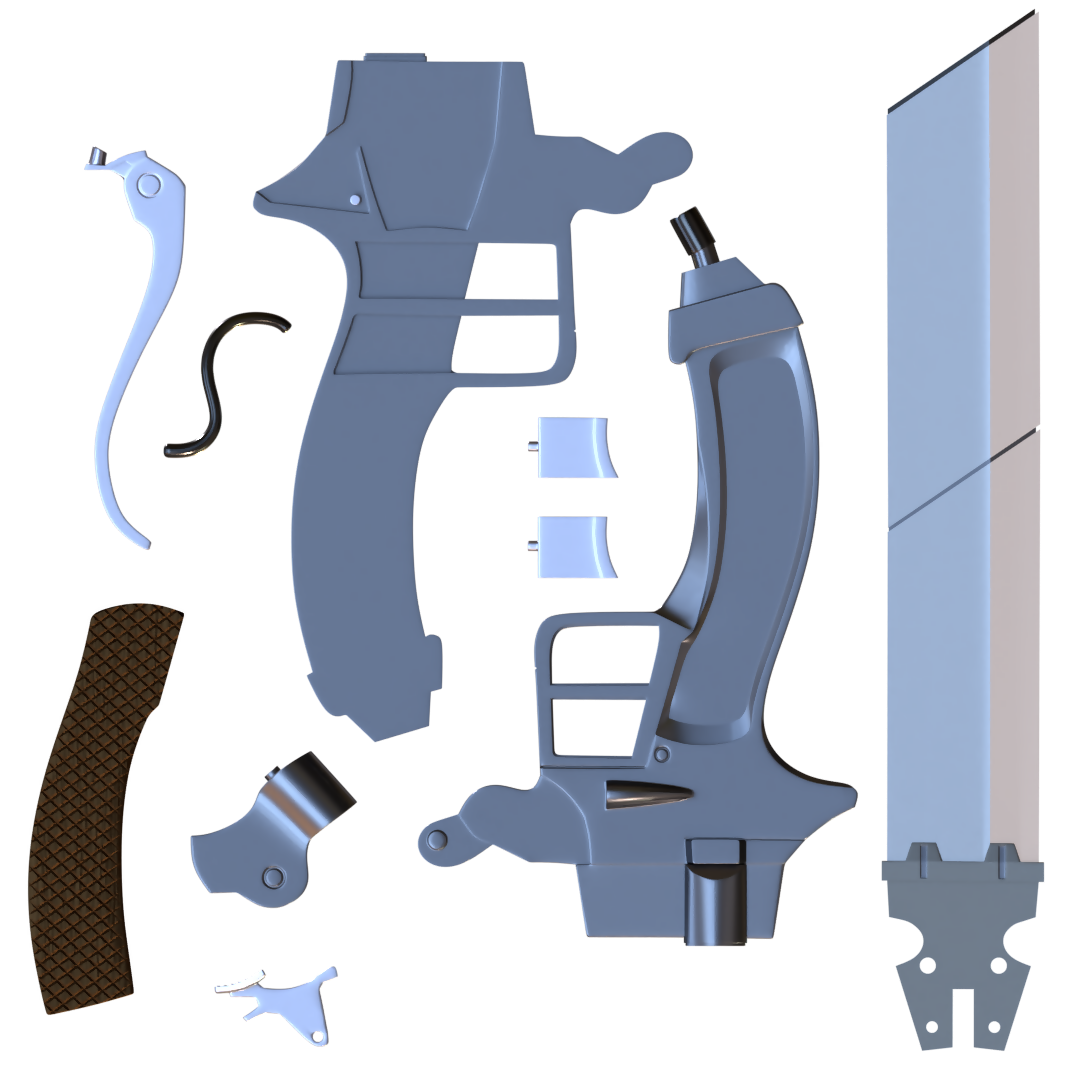 ODM gear sword 3D Model – Wireframe