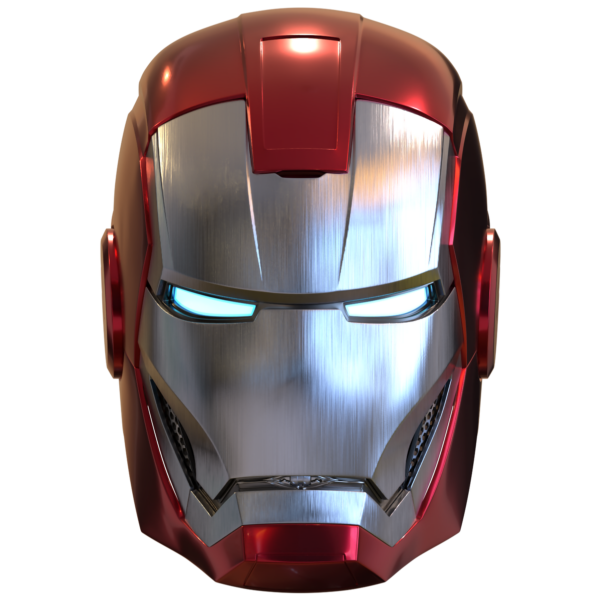 Iron man mk33 helmet motorized 3D Model – Wireframe