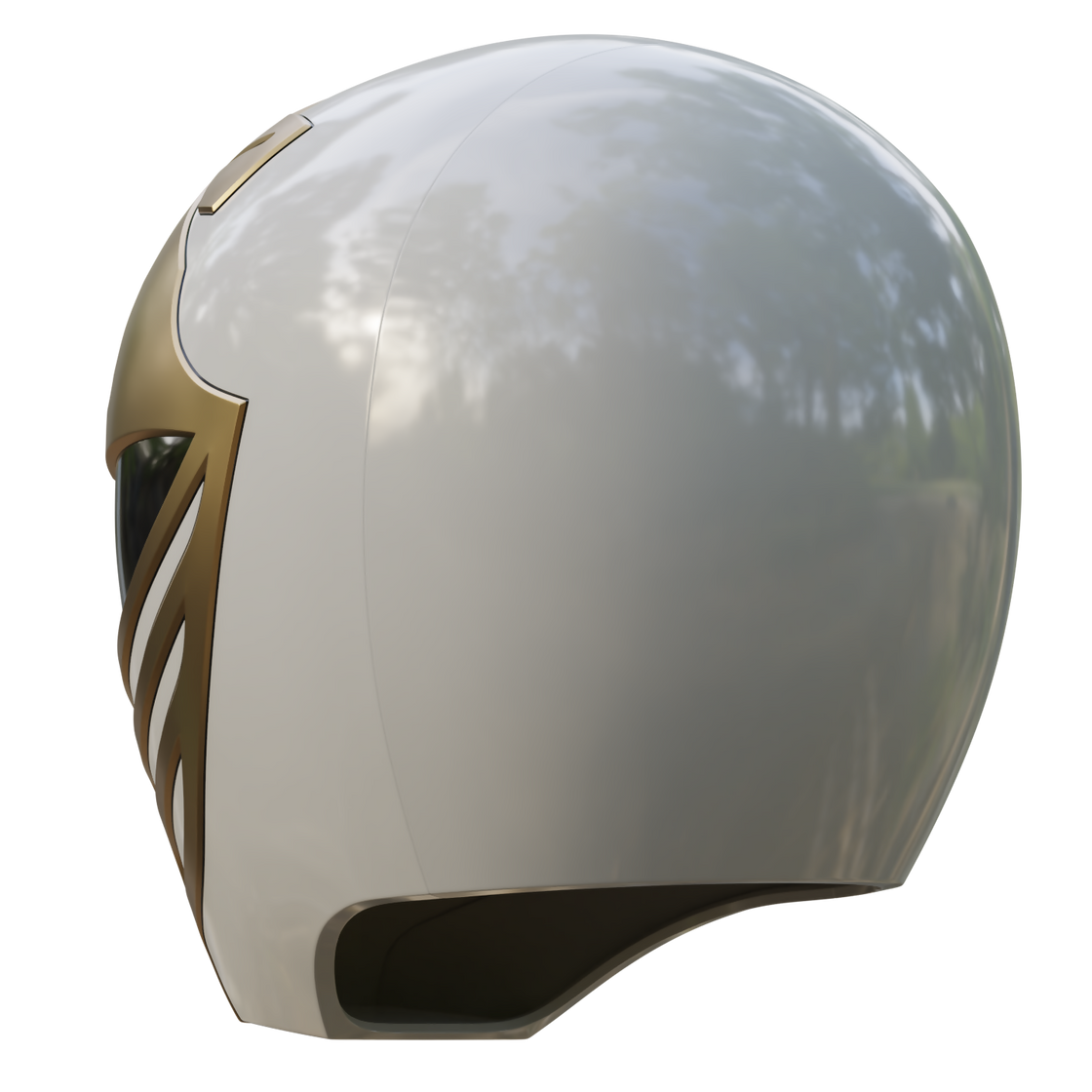 White Ranger MMPR Helmet - 3D Print Model – Wireframe