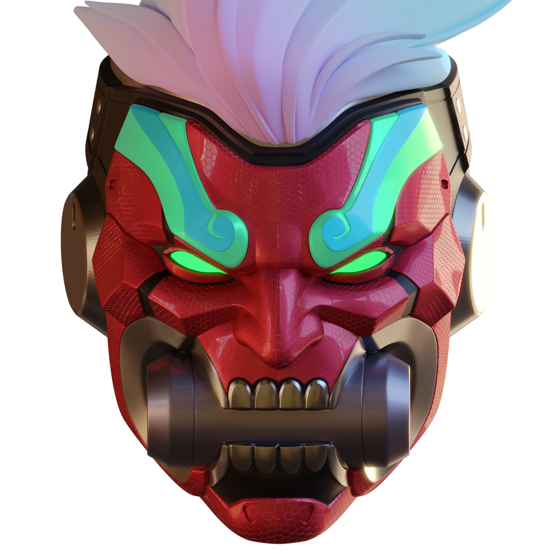 Motorized Overwatch Cyberdemon Genji Helmet - 3D Print Model – Wireframe