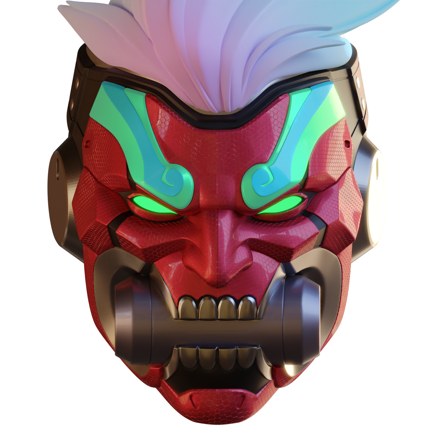 Motorized Overwatch Cyberdemon Genji Helmet - 3D Print Model – Wireframe