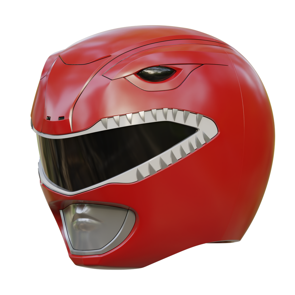 Red Ranger MMPR Helmet - 3D Print Model – Wireframe