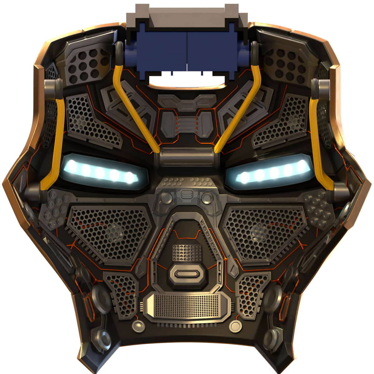 Iron Man Mk17 "Heartbreaker" Helmet Motorized 3D Model – Wireframe