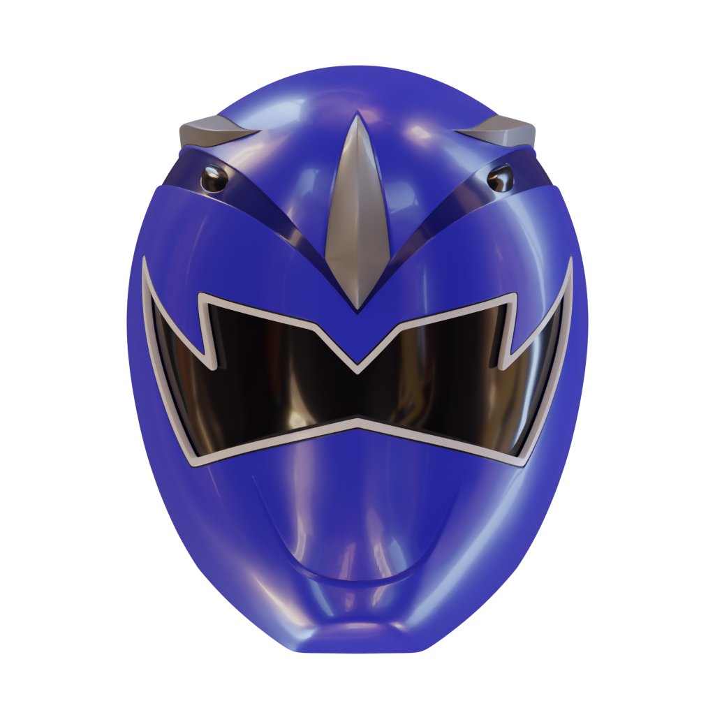 Blue Ranger Dino Thunder Helmet - 3D Print Model – Wireframe