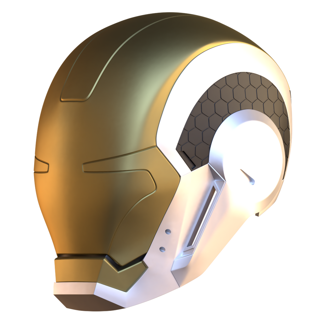 VEK3D Ironman Mark 39 Starboost Helmet File – Wireframe