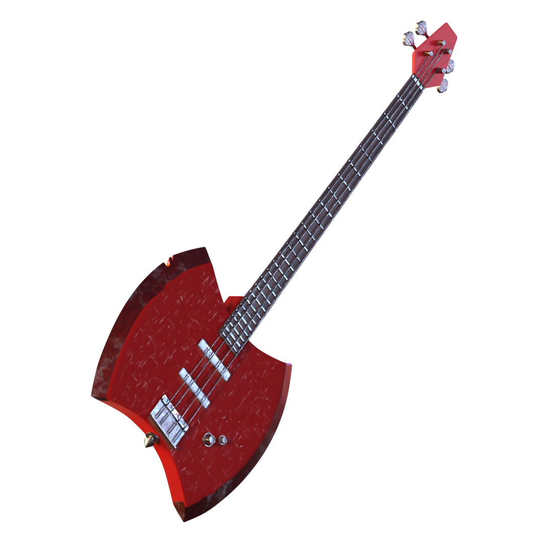 Marceline Bass Axe - 3D Print Model – Wireframe