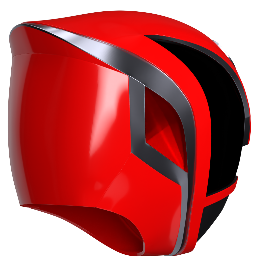 SPD Red Ranger Helmet - 3D Print Model – Wireframe