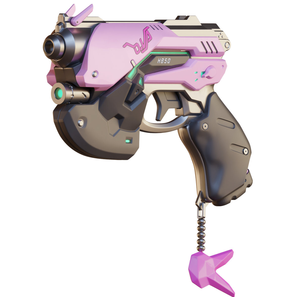 Overwatch D.Va Blaster - 3D Print Model – Wireframe