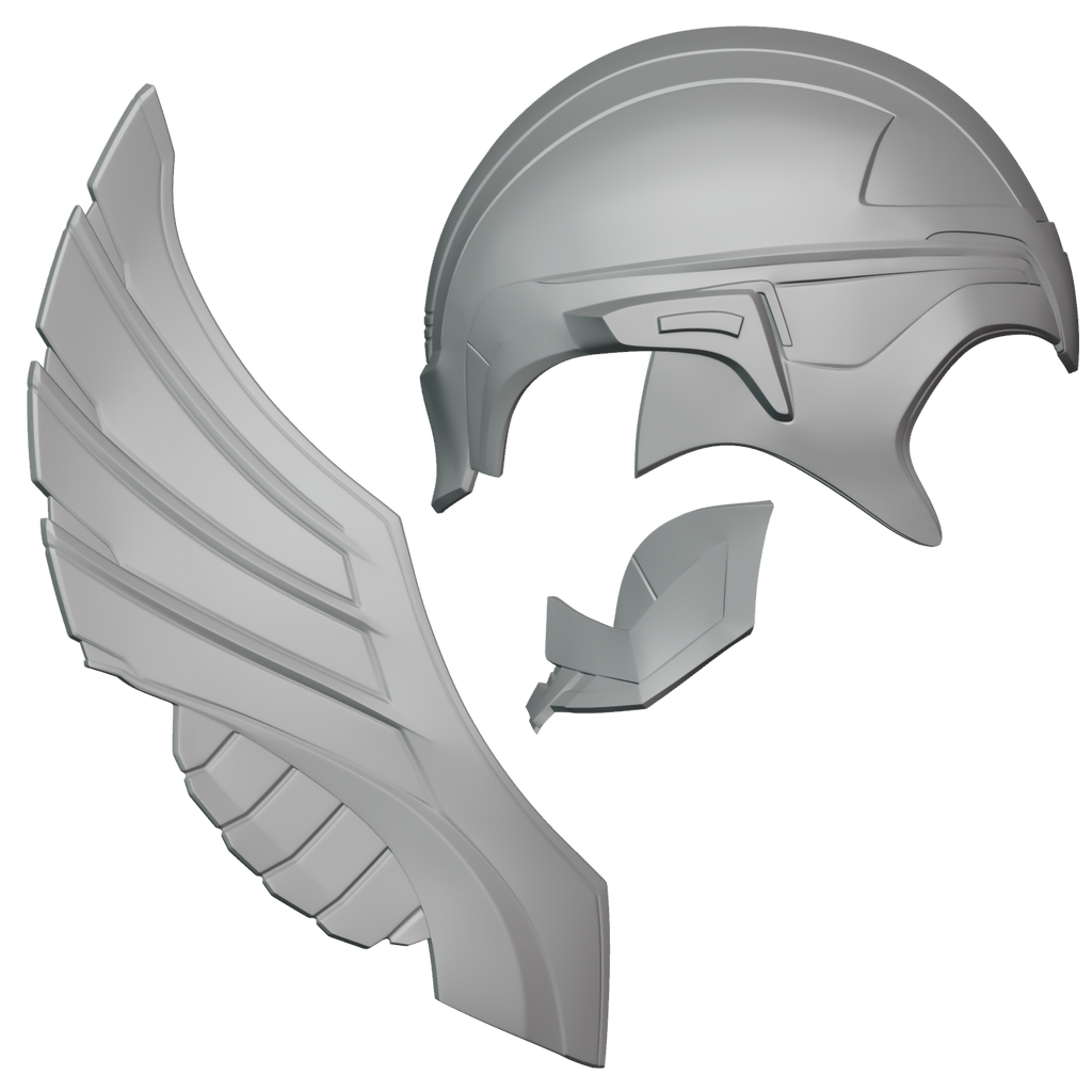 Thor 2011 Helmet 3D Printable Model – Wireframe