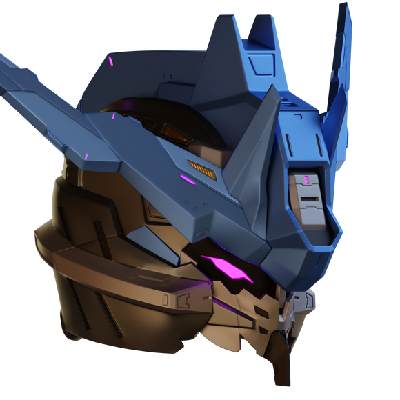 Gundam Vidar Helmet - 3D Print Model – Wireframe