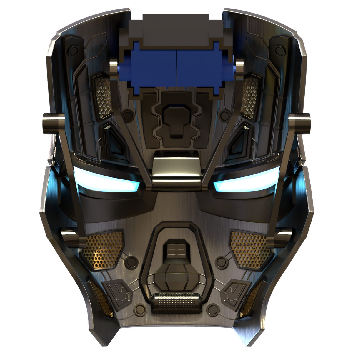 Iron man mk33 helmet motorized 3D Model – Wireframe