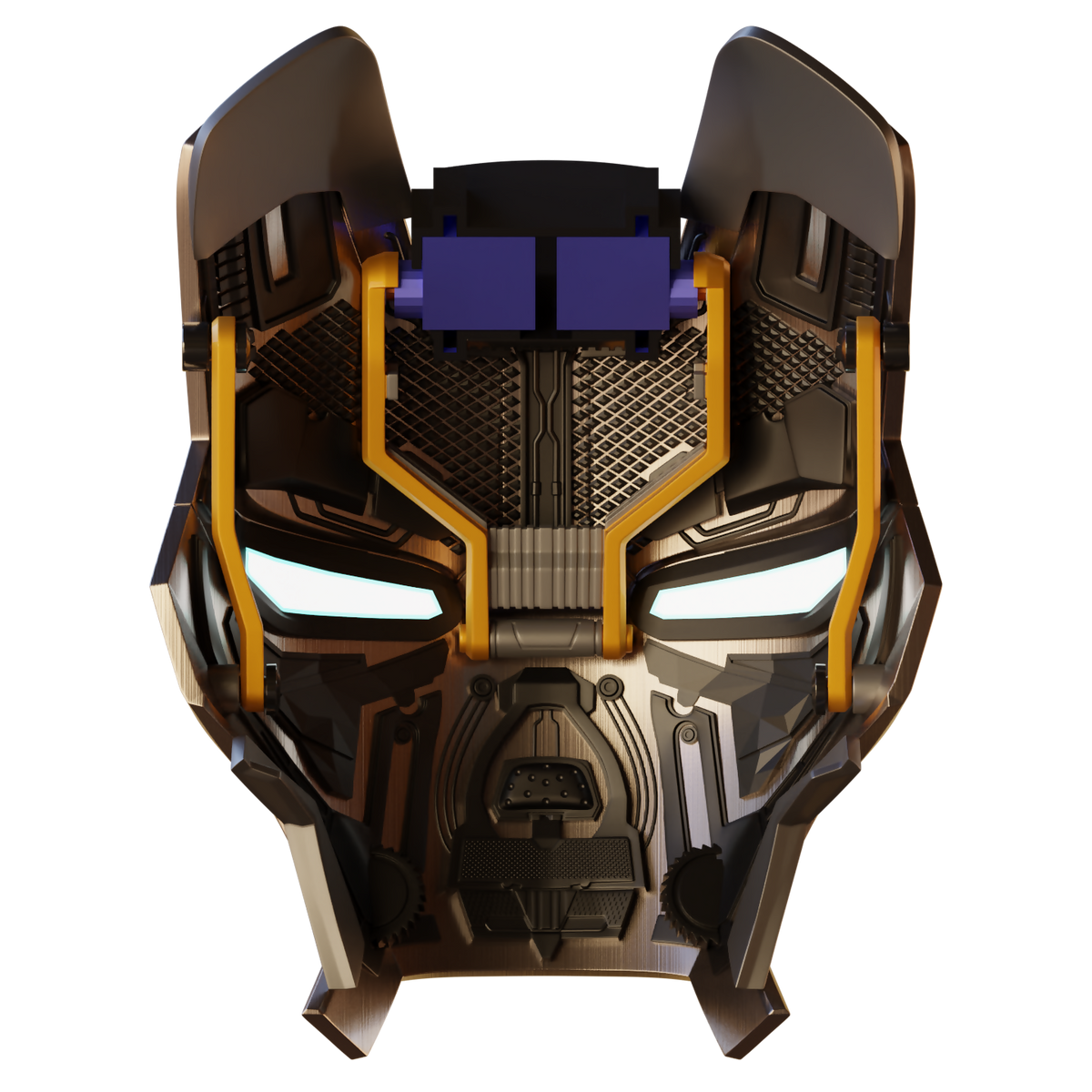 Motorized Walsh3D Ironman Mark 42 / 43 V2 Helmet 3D Print Model – Wireframe