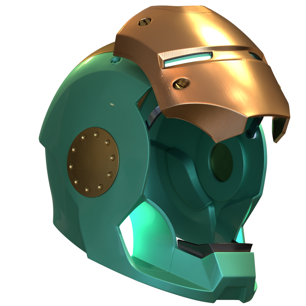 Iron Man MK37 "Hammerhead" motorized 3D Model – Wireframe