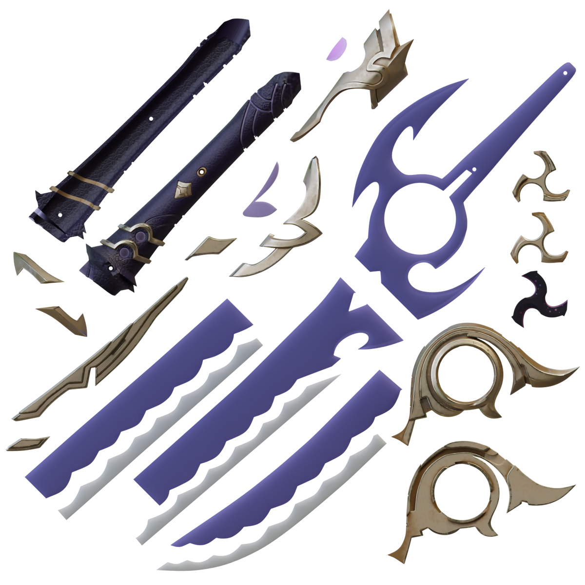 Genshin Impact Mistsplitter Reforged Sword - 3D Print Model – Wireframe