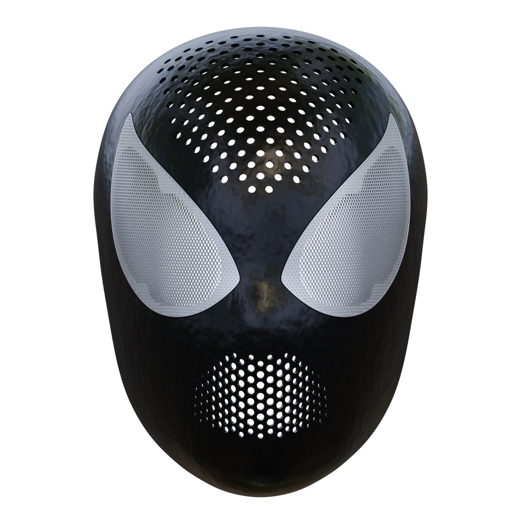 PS5 Black Suit Faceshell 3D Model – Wireframe