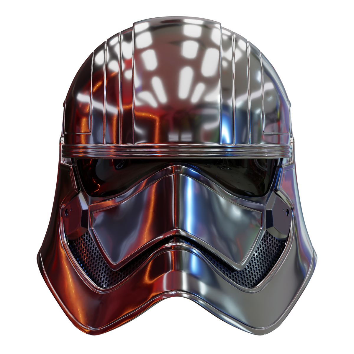 Captain Phasma Helmet - 3D Print Model – Wireframe