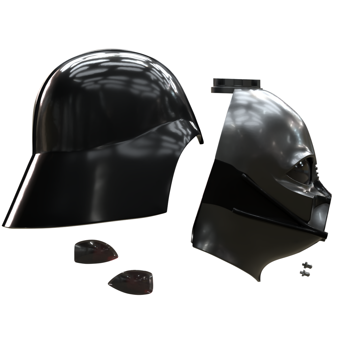 A New Hope Darth Vader Helmet 3D Model – Wireframe