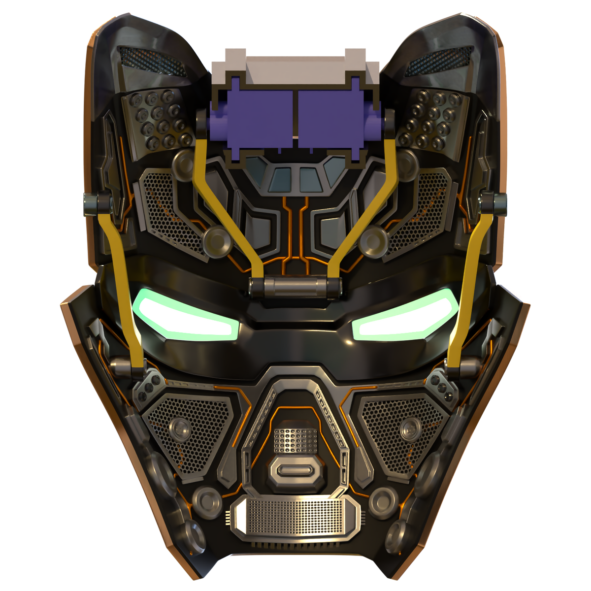 Iron Man mk80 Helmet Motorized 3D Model – Wireframe