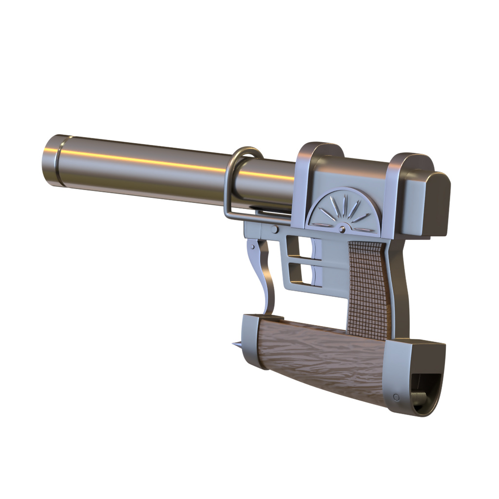 Anti Personnel ODM gear gun 3D Model – Wireframe