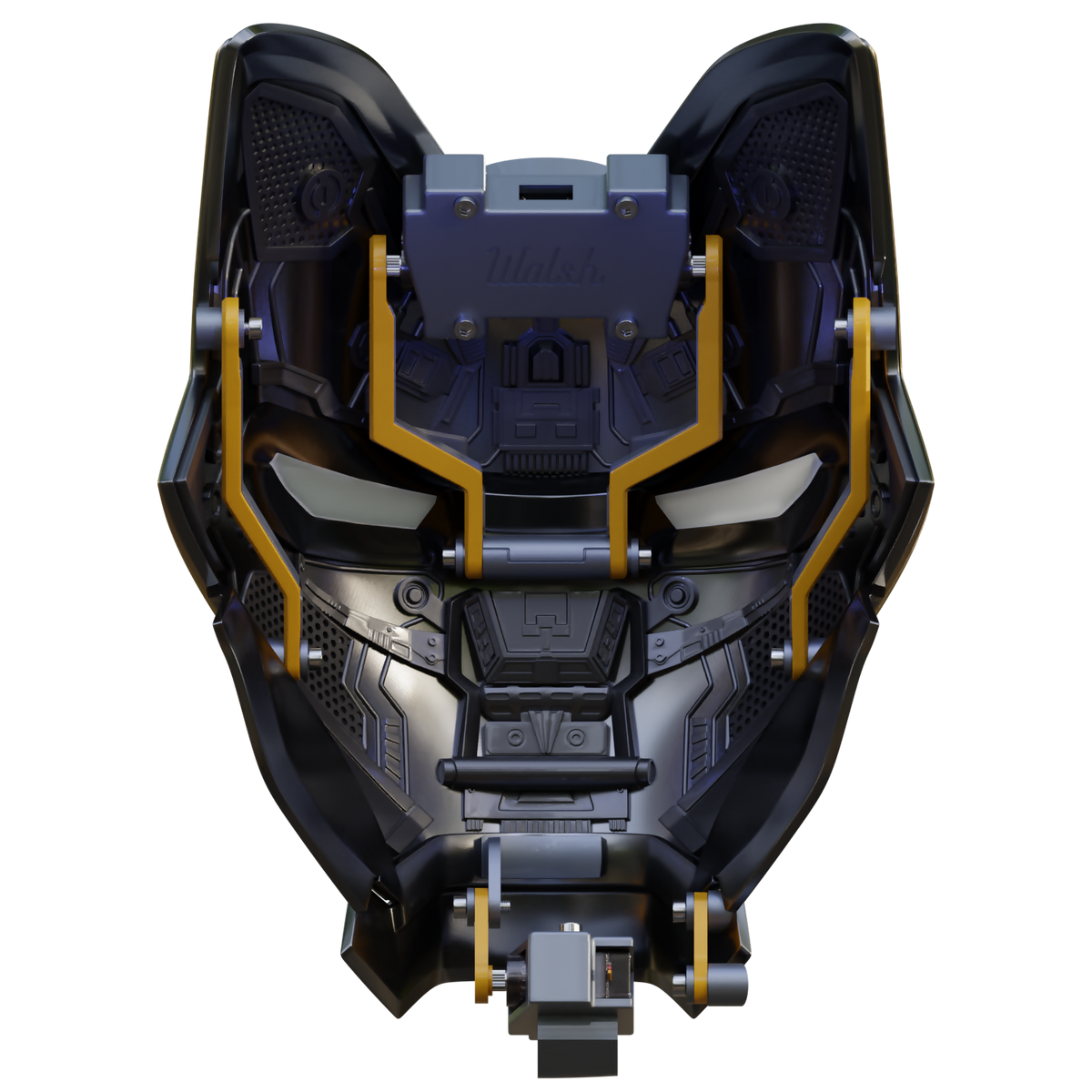 Motorized Walsh3D Ironman Mark 85 V5 Helmet 3D Print Model – Wireframe