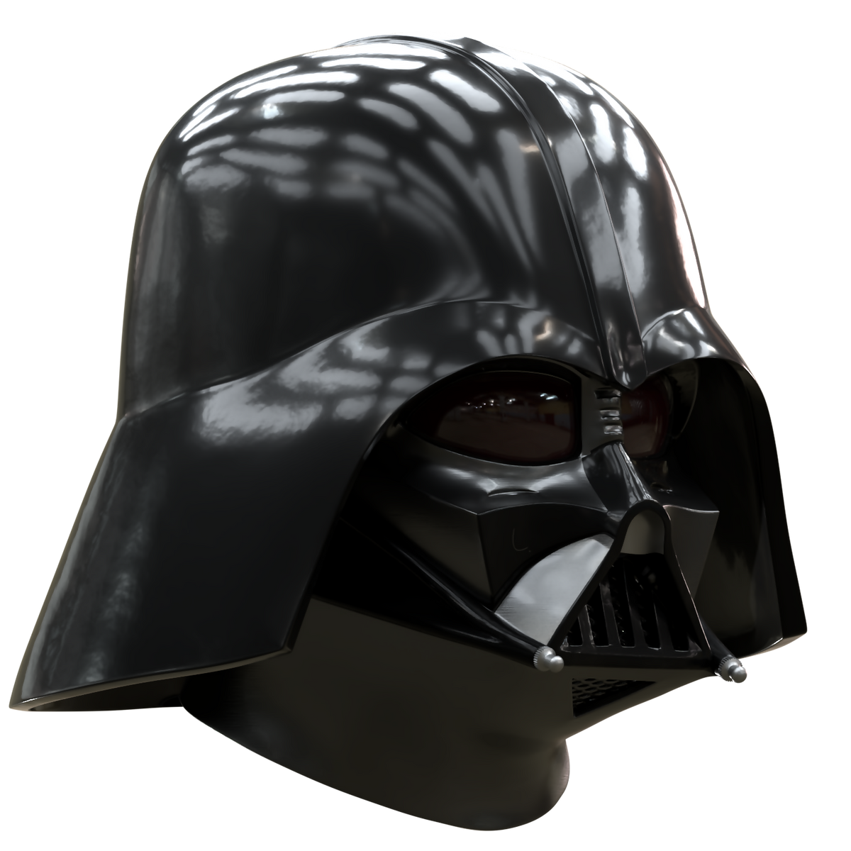 A New Hope Darth Vader Helmet 3D Model – Wireframe
