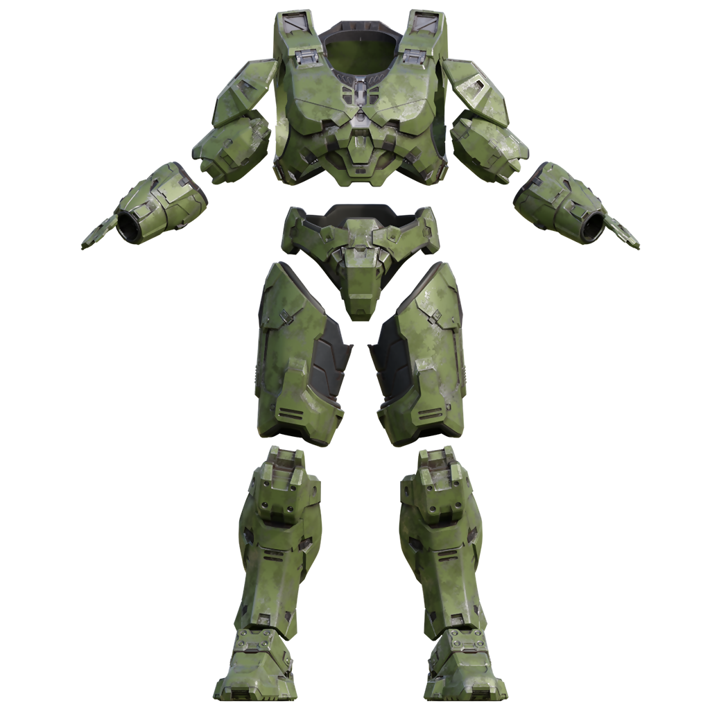 Halo Infinite Master Chief Base Armor 3D Print Files – Wireframe