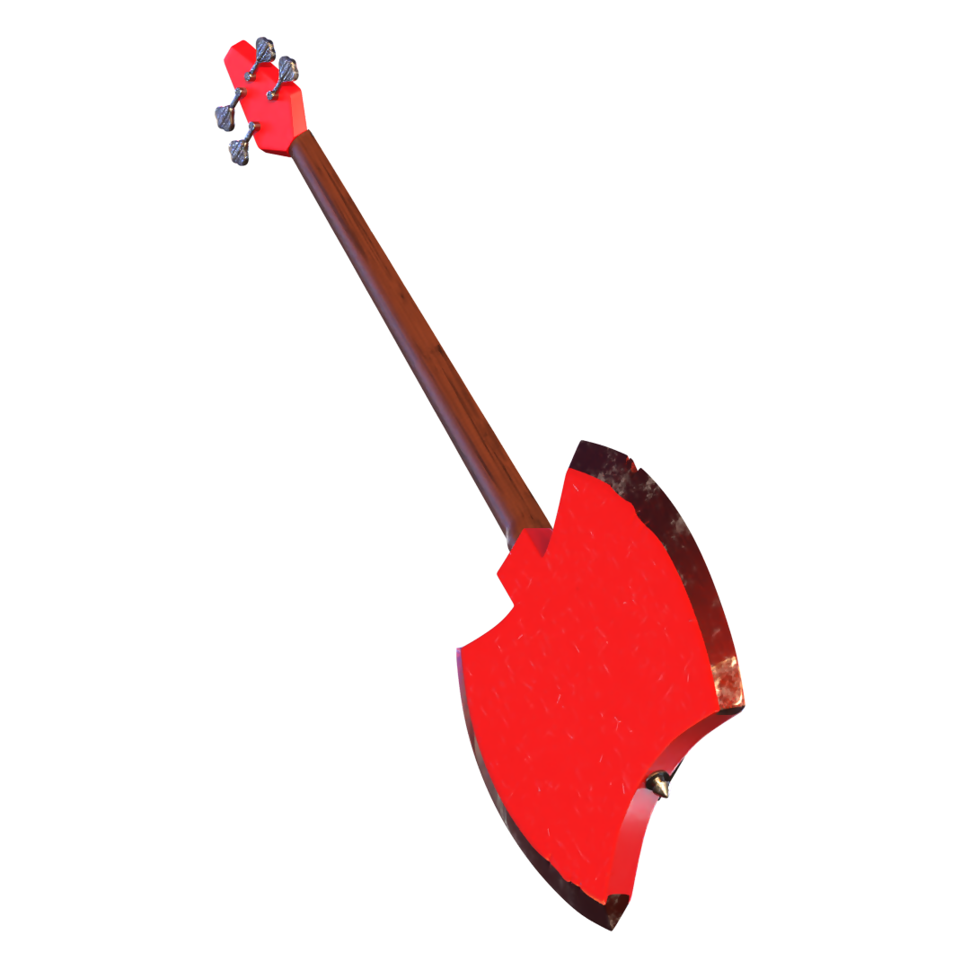 Marceline Bass Axe - 3D Print Model – Wireframe